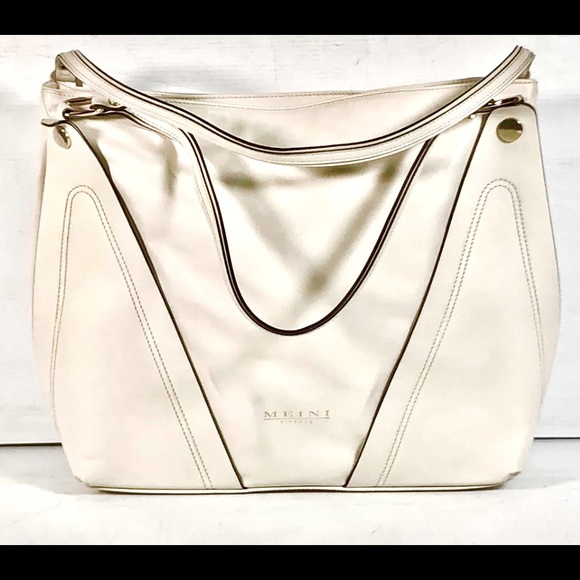 meini firenze | Bags | Haute Neutral Meini Ivory Leather Womens Large ...